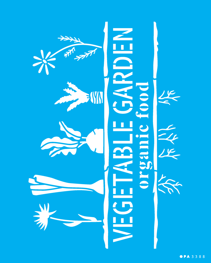 Stencil OPA 3388 – Farmhouse Vegetable Garden – 20 x 25cm | OPA Criando ...